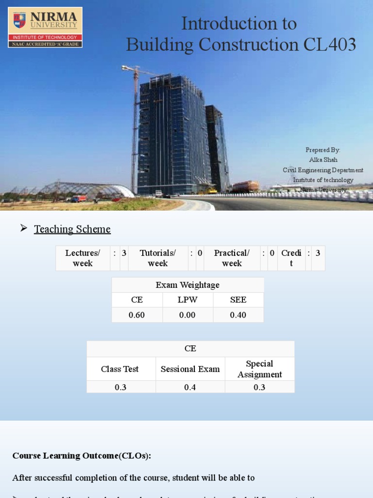 1.introduction To Building Construction Materials | PDF | Engineering | Masonry
