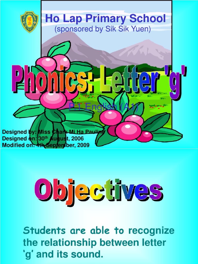 Letter G Powerpoint | PDF