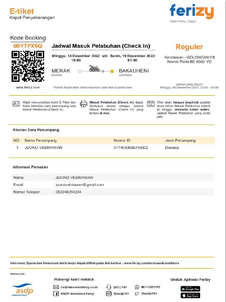 Contoh e Tiket | PDF