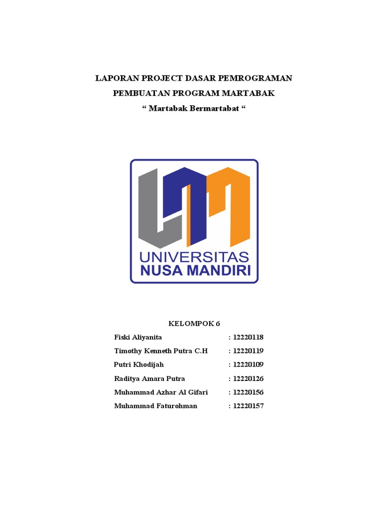 Project Dasar Pemrograman | PDF