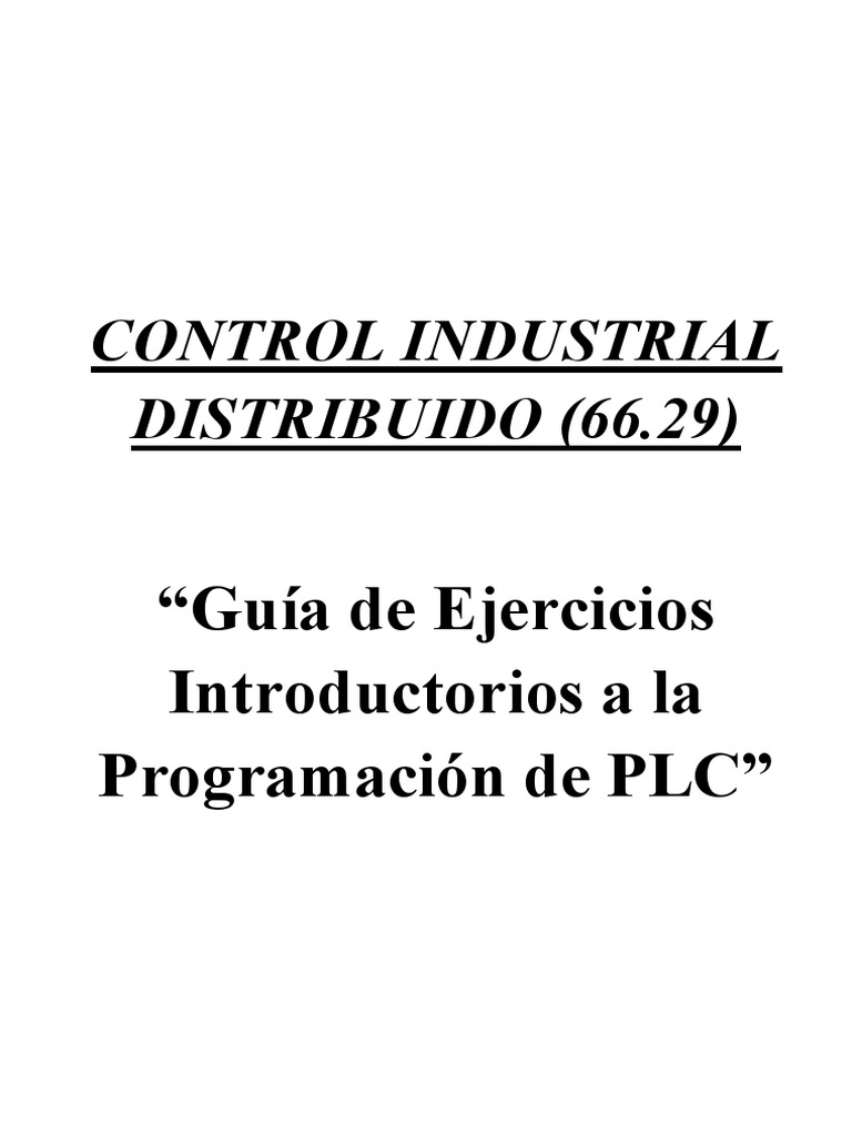 PLC Basico | PDF | Controlador lógico programable | Lenguaje de ...