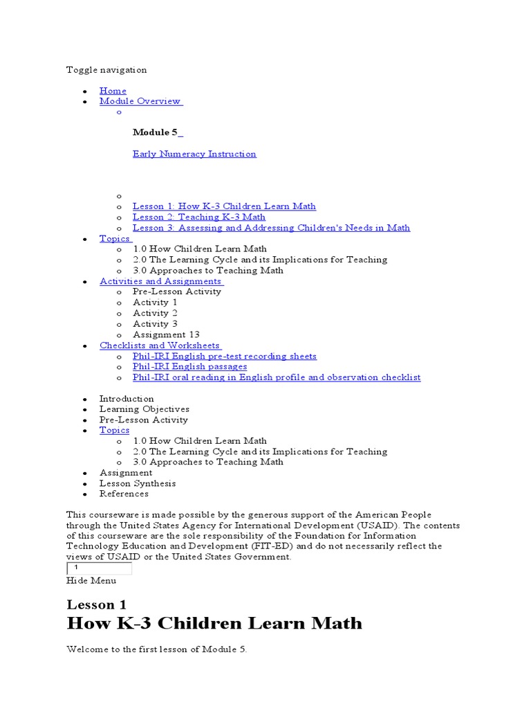 Module 5 Lesson 1 Pdf Learning Constructivism Philosophy Of