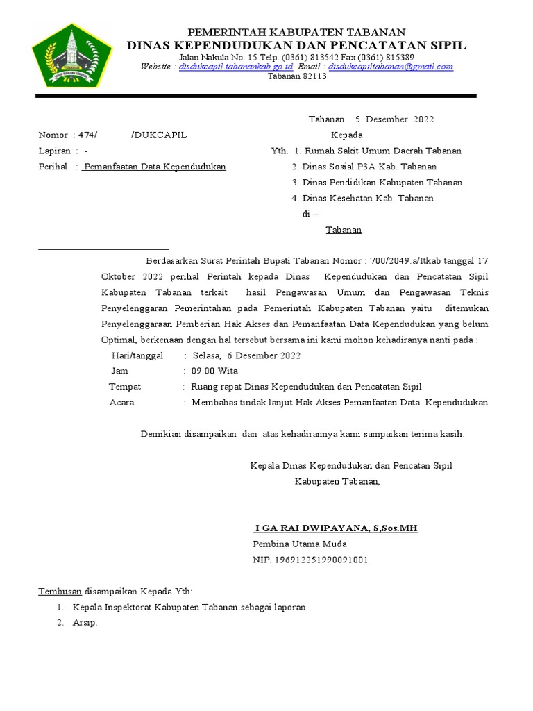 Surat Temuan Itkab. | PDF