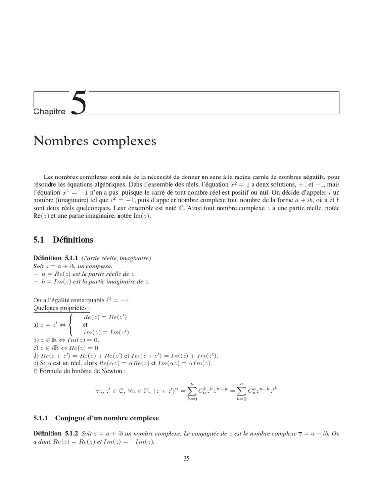 Nombres Complexes | PDF | Nombre complexe | Coordonnées cartésiennes