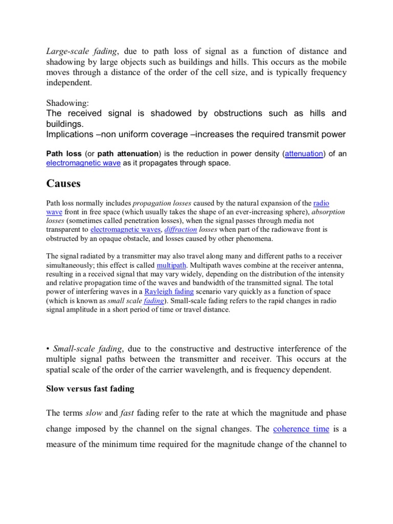 Wireless Channel Characteristics | PDF | Telecommunications Engineering ...