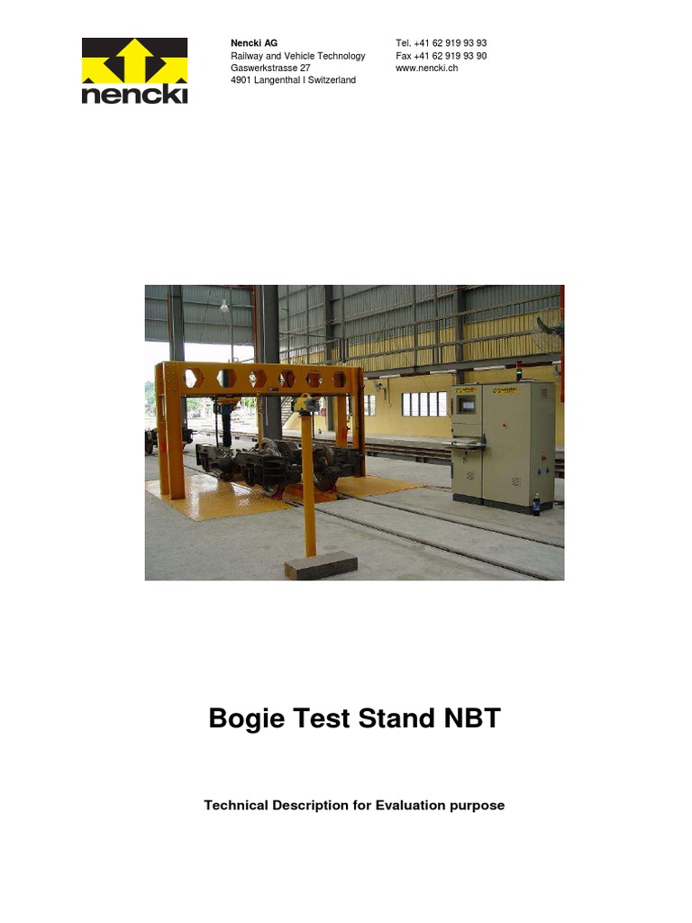 Nencki Bogie Test Stand Evaluation Description | PDF | Rail Transport ...