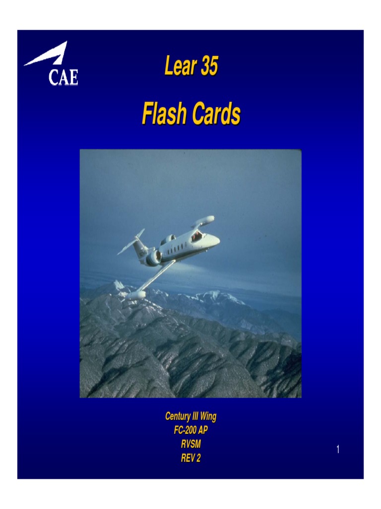 LR35 Flashcards | PDF | Landing Gear | Flight Control Surfaces