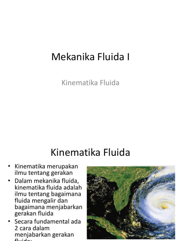 Kinematika Fluida | PDF | Metode & Bahan Ajar | Sains & Matematika