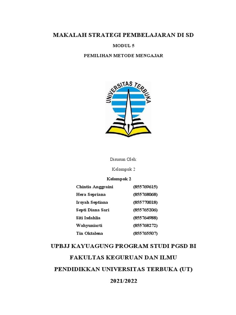 Makalah Modul 5 - Jenis Metode Mengajar | PDF | Karier & Perkembangan