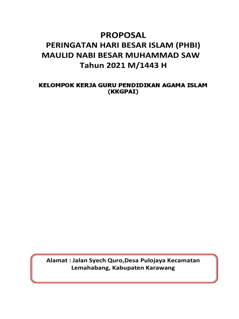 Proposal Phbi KKG Pai | PDF