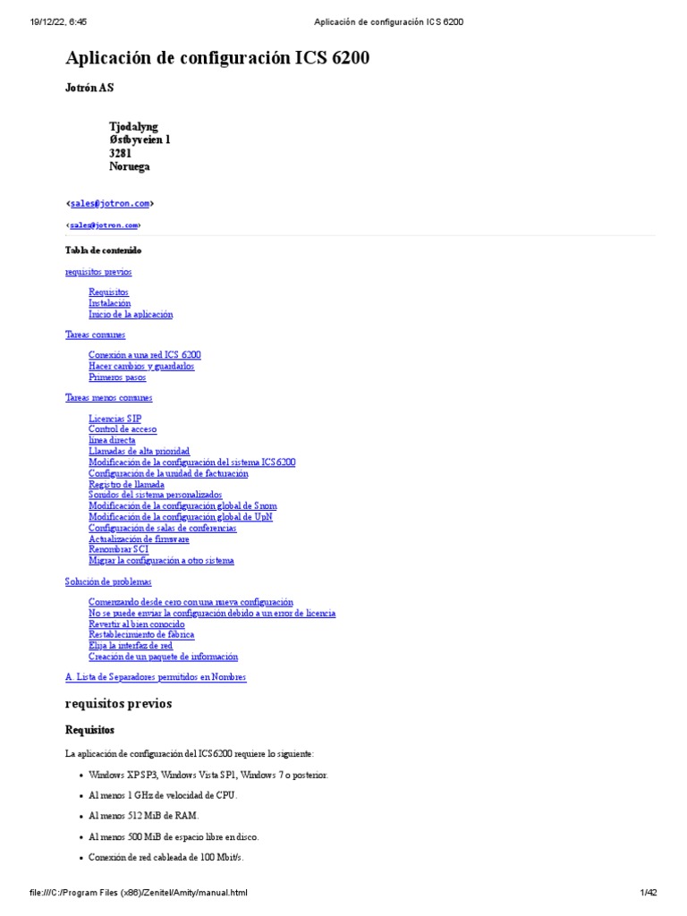 Aplicación de Configuración ICS 6200 | PDF | Cortafuegos (informática ...