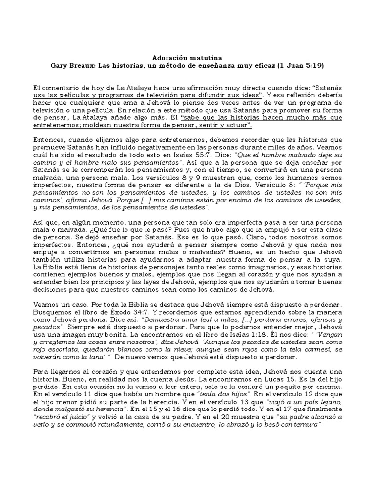 Gary Breaux Las Historias, Un Método de Enseñanza Muy Eficaz | PDF ...