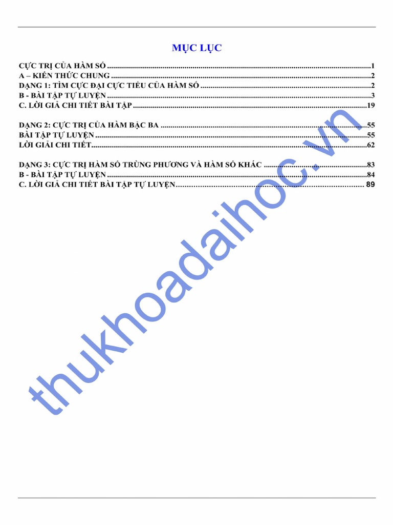 3. CUC TRI - TIM CUC DAI CUC TIEU CUA HAM SO PHAN 1 (CO TEN) - 01-đã chuyển đổi | PDF