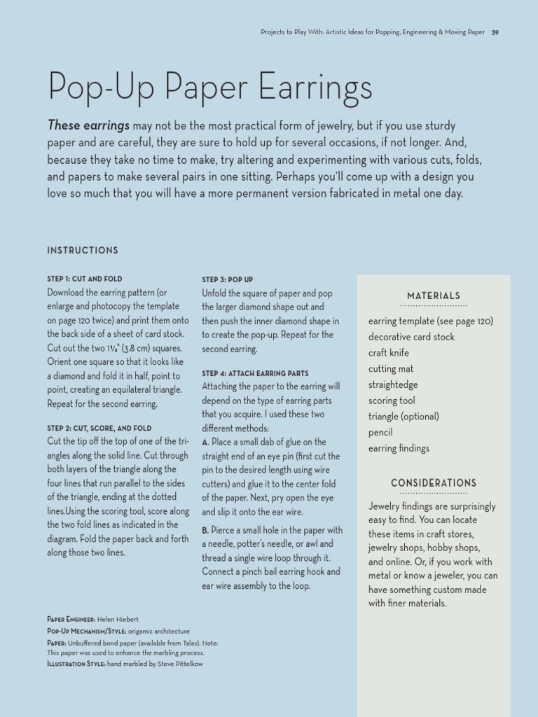 Pop-Up Paper Craft Projects Guide | PDF | Paper | Origami