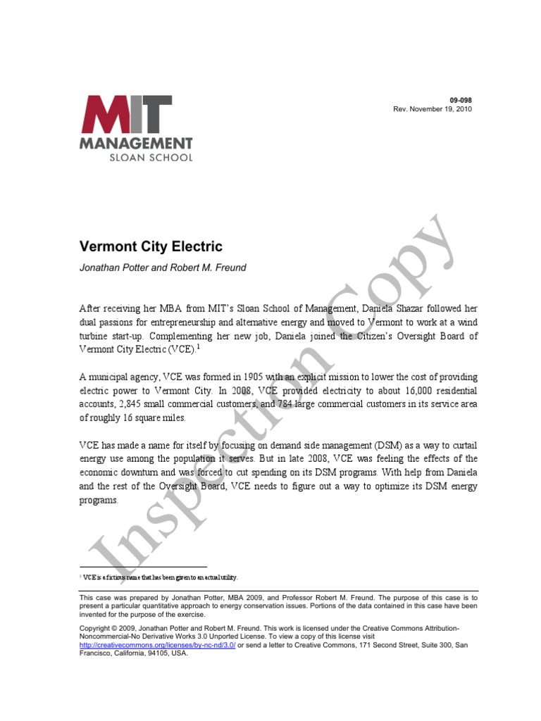 Vermont City Electric - Ic | PDF | Hydroelectricity | Efficient Energy Use