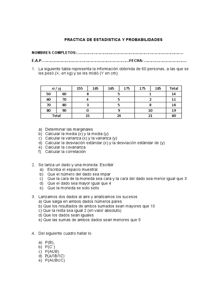 Estadistica y Probabilidades | PDF