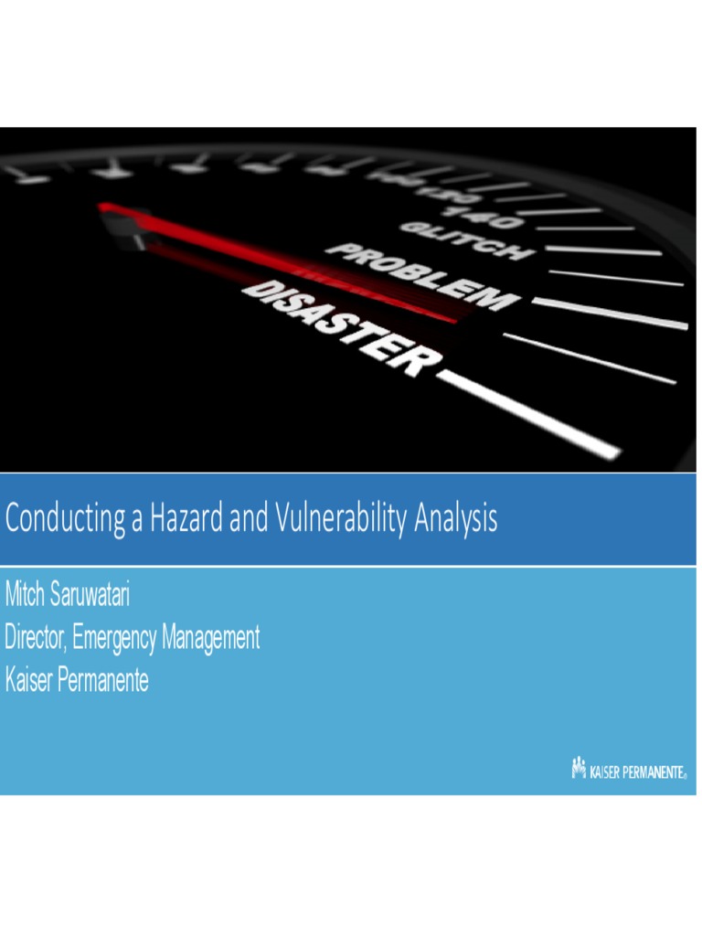 Session 5b Hazard Vulnerability Assessments 1 Slide PP | PDF ...