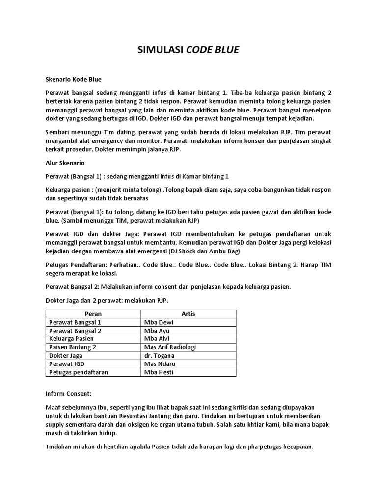 Simulasi Code Blue | PDF