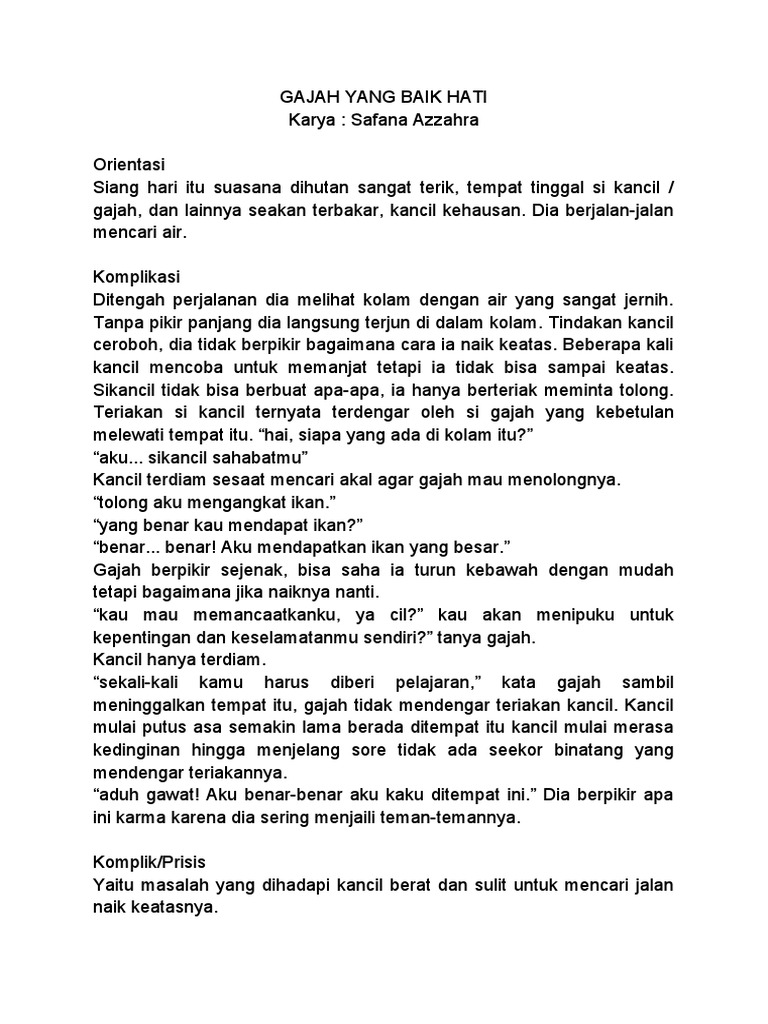 Gajah Yang Baik Hati | PDF