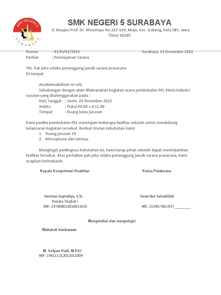 Surat Perizinan Sarana Dan Prasarana Pdf