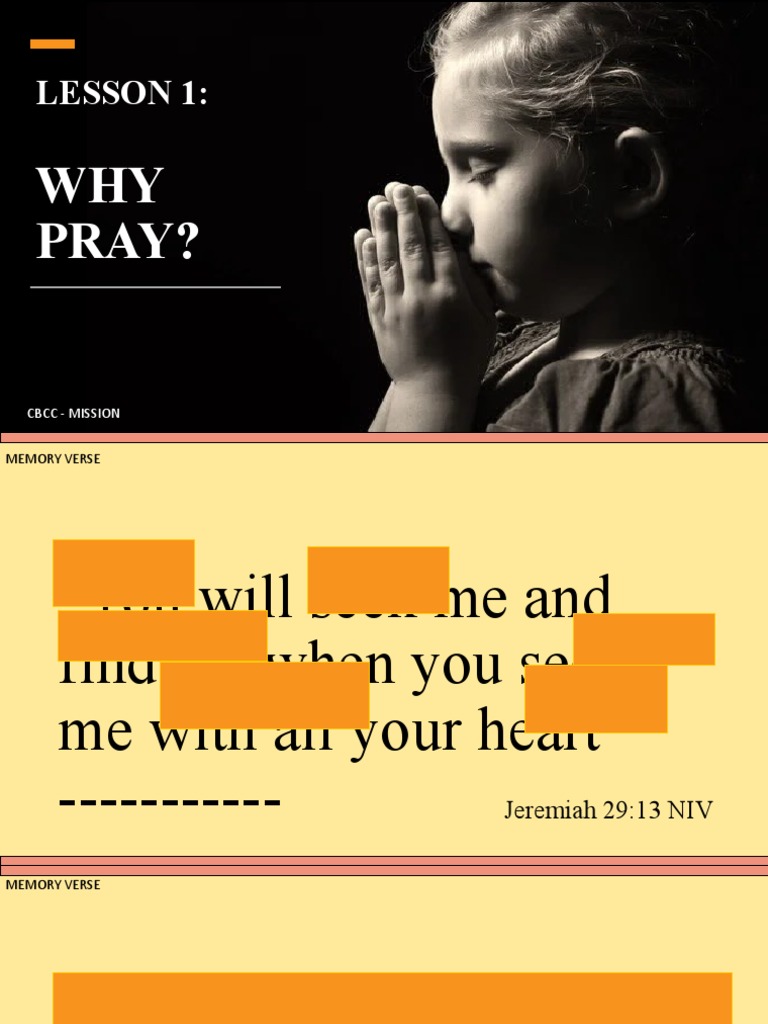 Lesson 1 - About Prayer | PDF | Prayer | Religious Belief And Doctrine