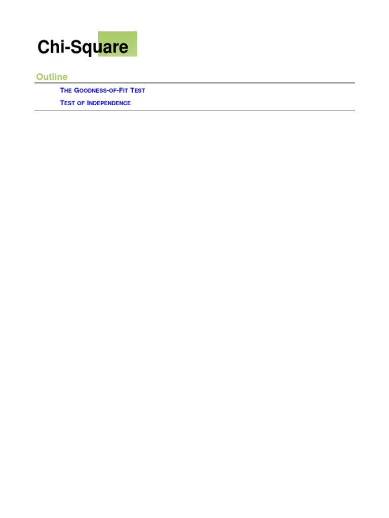 Chi Square | Download Free PDF | Statistical Hypothesis Testing | Chi ...