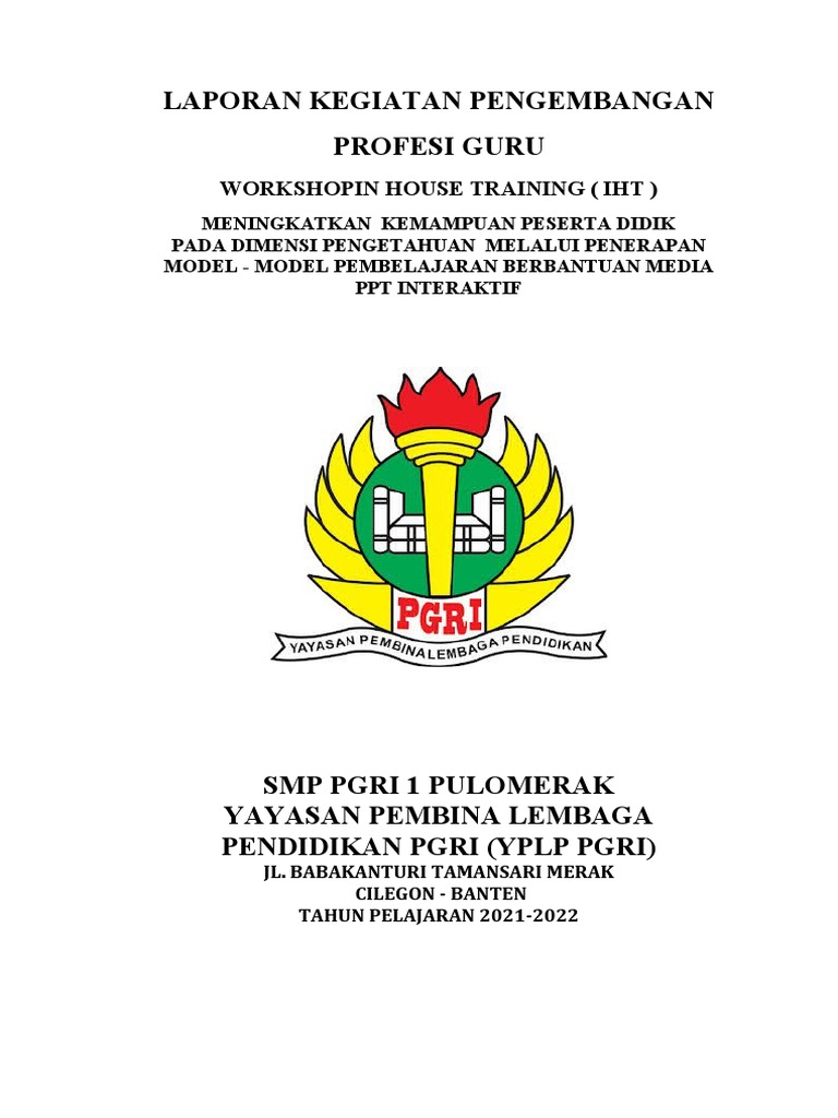 Lapran Kegiatan Pengembangan Profesi Guru | PDF