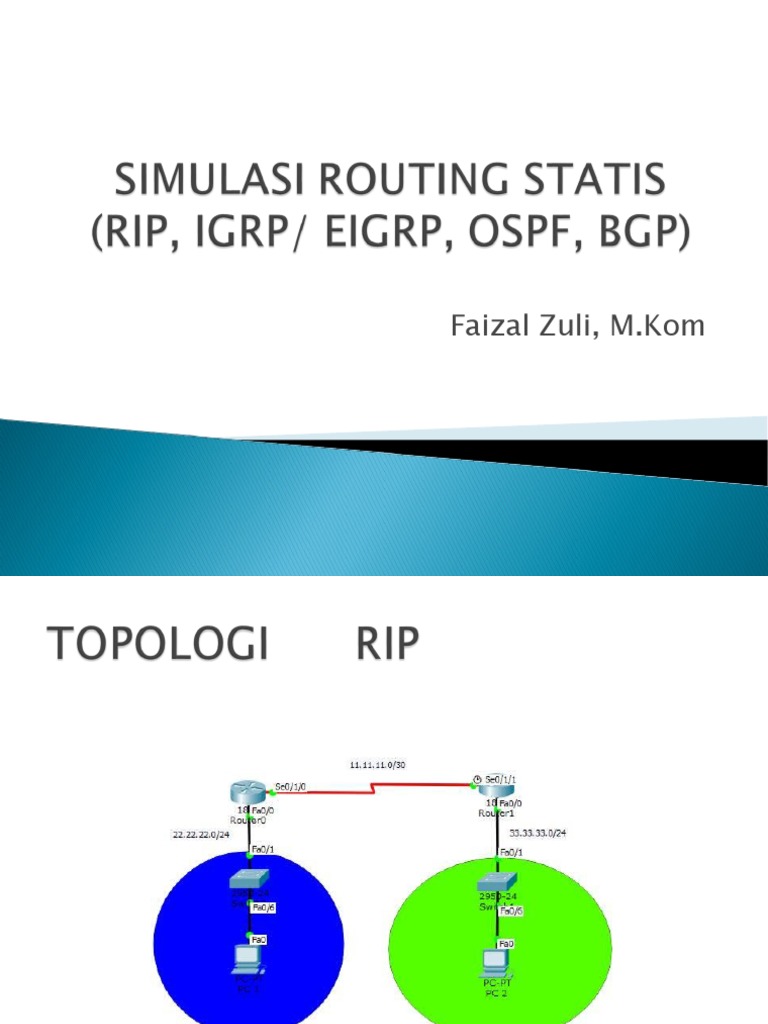 Routing Dinamis (Rip, Igrp, Eigrp, Ospf) | PDF | Computer Architecture | Communications Protocols