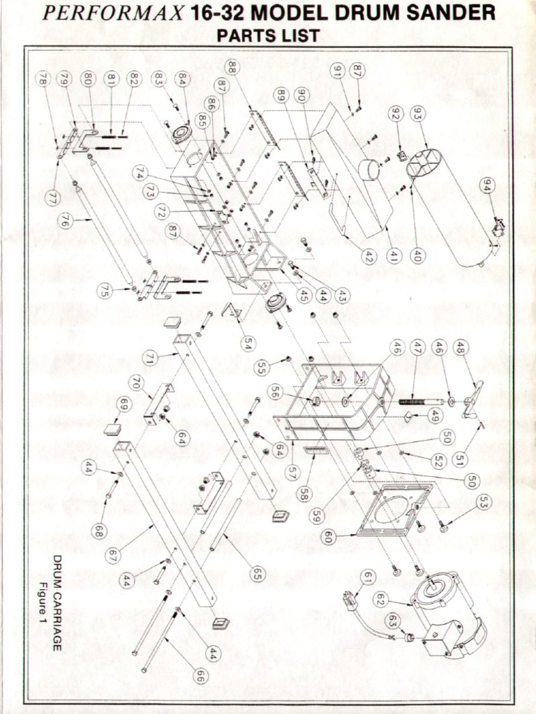 Performax 16-32 Parts | PDF