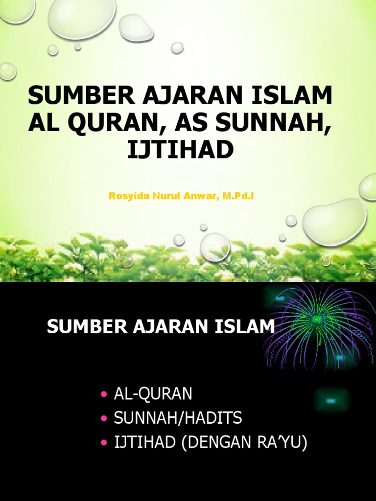Sumber Ajaran Islam: Al-Quran dan Hadis | PDF