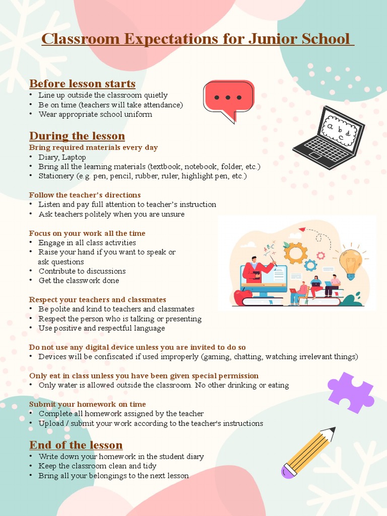 Classroom Expectations | PDF