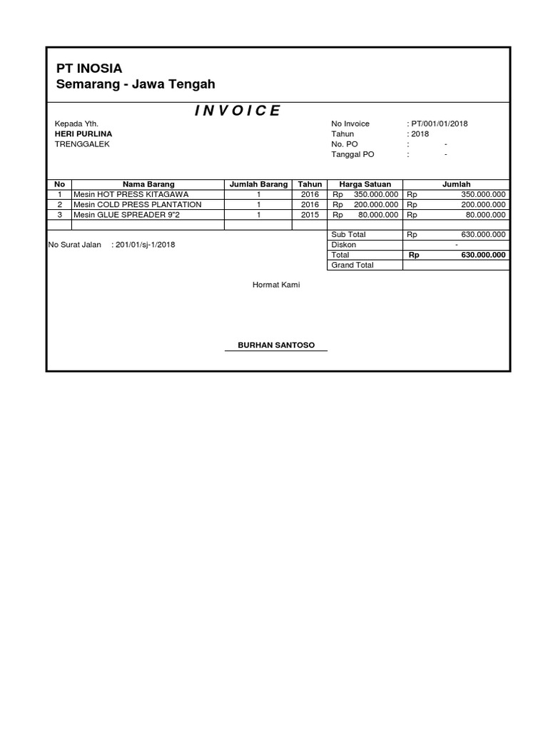 Invoice Pembelian | PDF