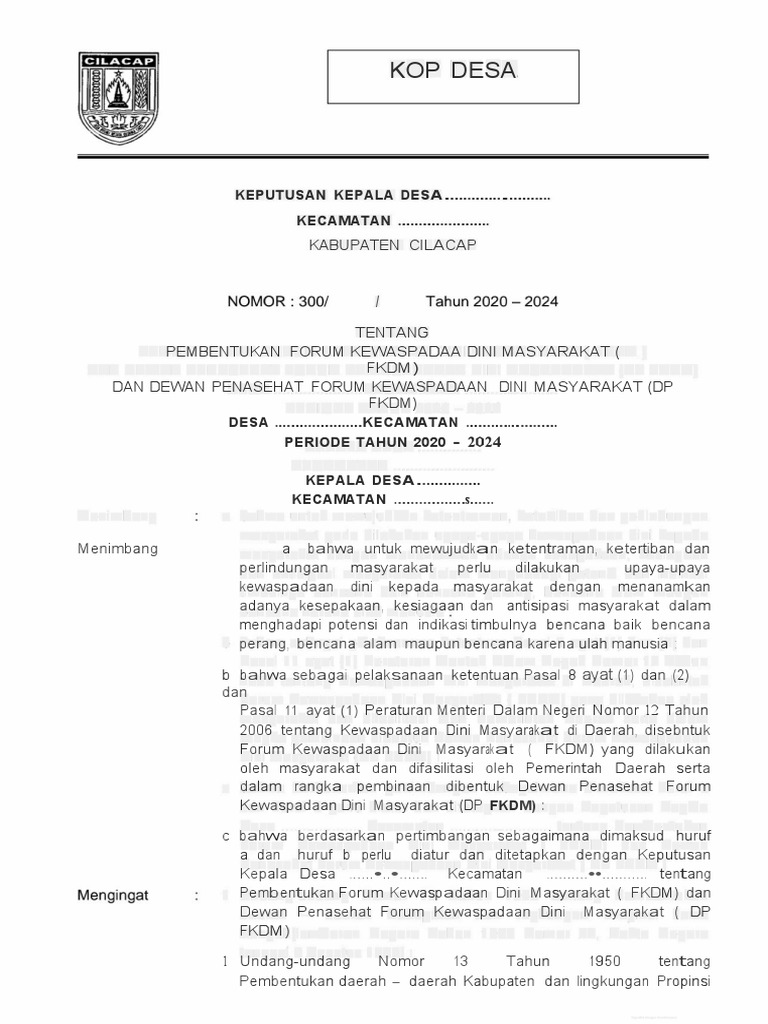 Contoh SK FKDM | PDF