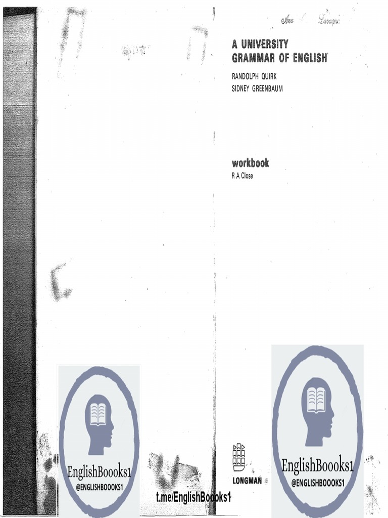 A University Grammar of English Workbook - SBR | PDF | Verb | English ...
