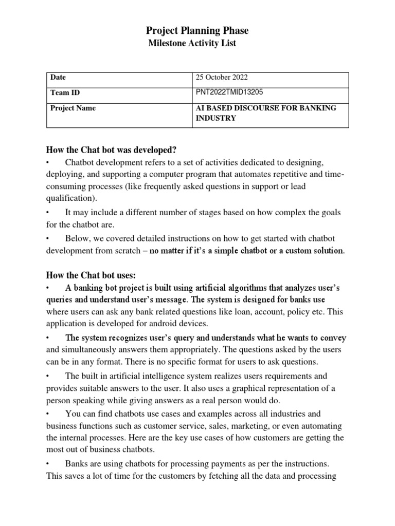 Milestone Activity Chart | PDF | Cognitive Science | Computing