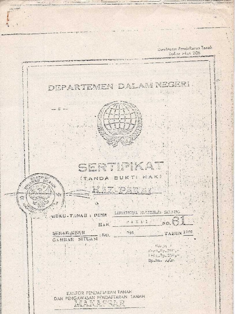 Sertifikat Tanah | PDF