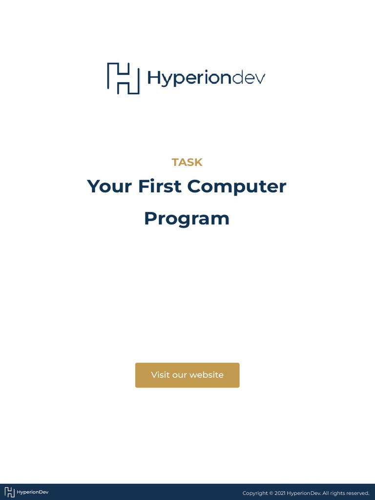 SE T03 - Your First Computer Program | PDF | Parameter (Computer ... SE T03 - Your First Computer Program | PDF | Parameter (Computer ...