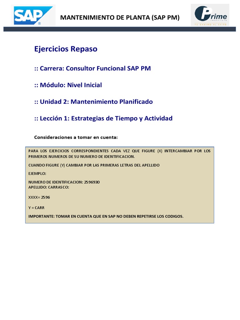Ejercicio Unidad 2 Leccion 1 | PDF