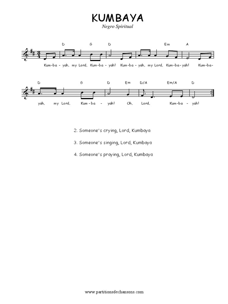 Traditionnel - Kumbaya | PDF