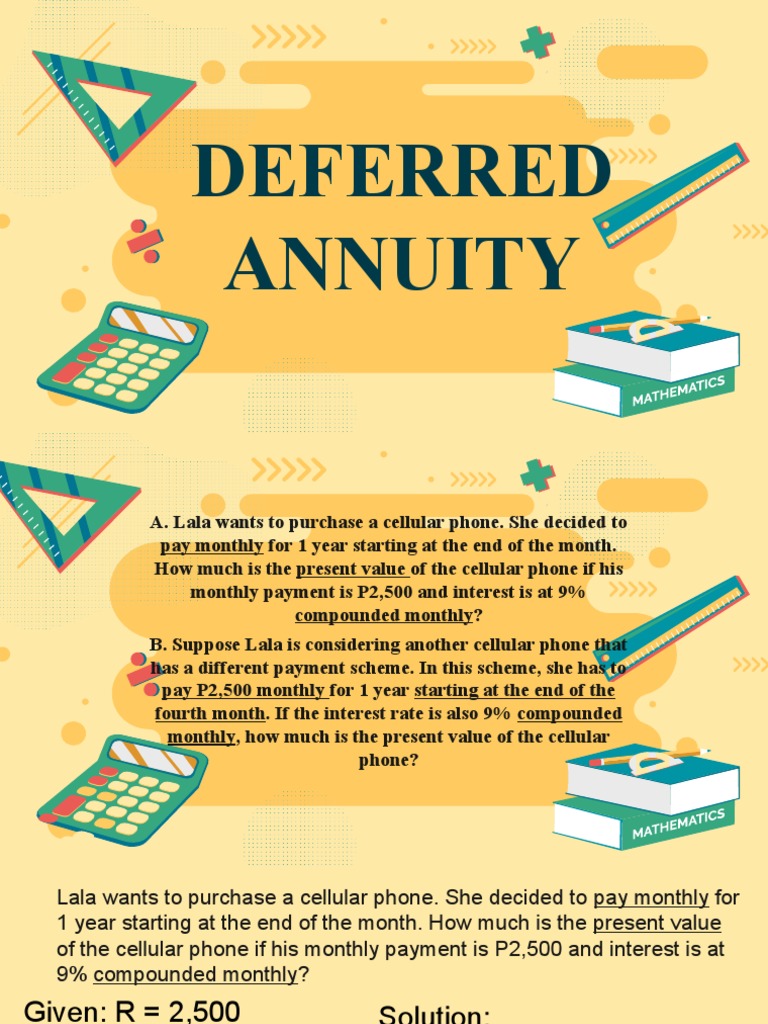 Deferred Annuity | PDF | Present Value | Interest