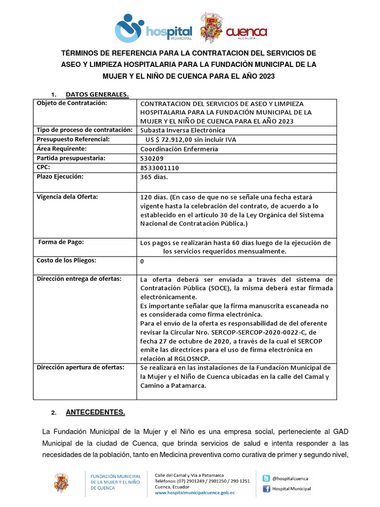 Modelo de TDR | PDF | Residuos | Agua