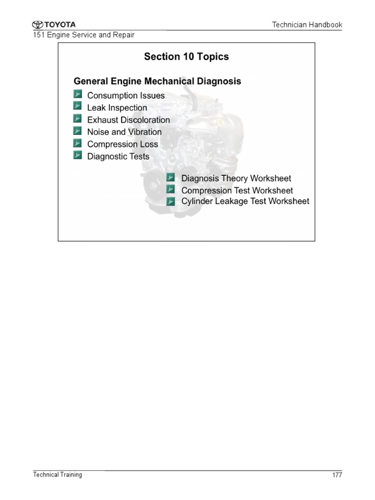 General Engine Mechanical Diagnosis | PDF | Internal Combustion Engine | Engines