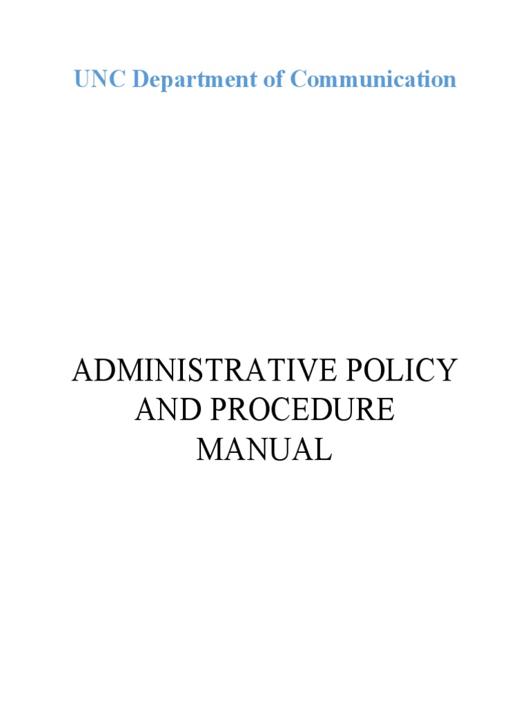 UNC Communication Dept. Policies | PDF | Human Resources | Policy