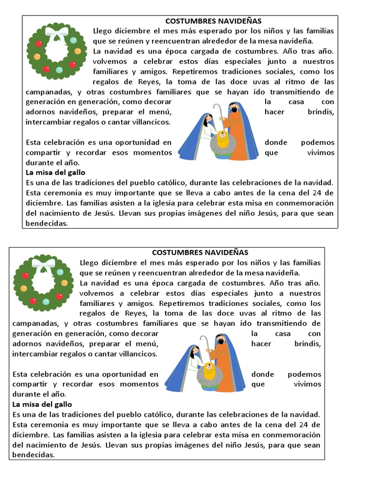 Costumbres y Tradiciones Navideñas | PDF | Navidad | Árbol de Navidad