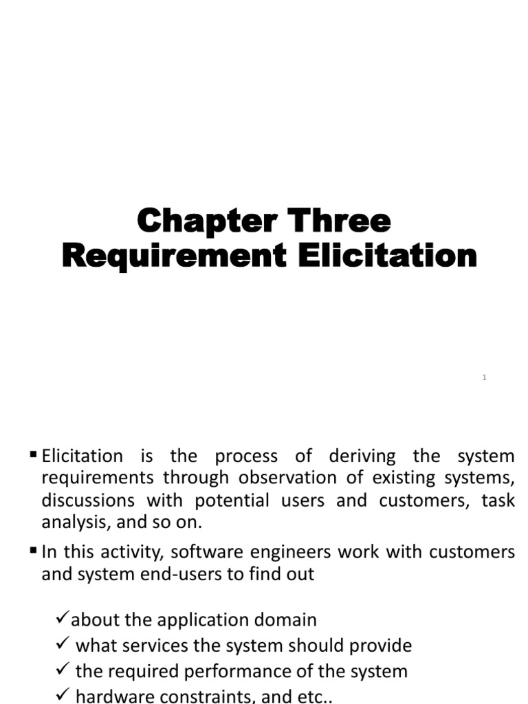 Chapter Three - Requirements Elicitation | PDF | Use Case | System