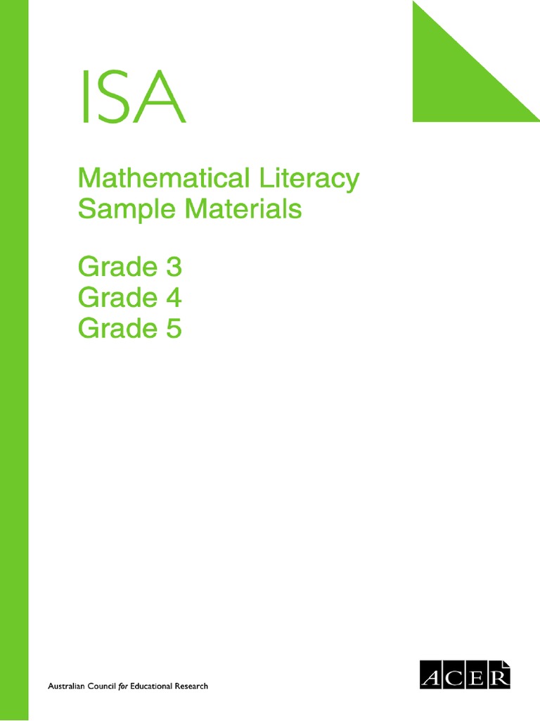 ISA Maths Sample G3-5 | PDF