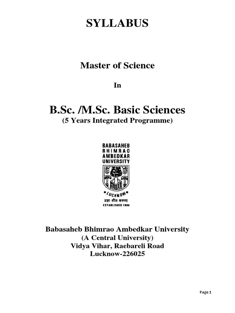 BSCMSC | PDF | Physics | Mathematical Analysis