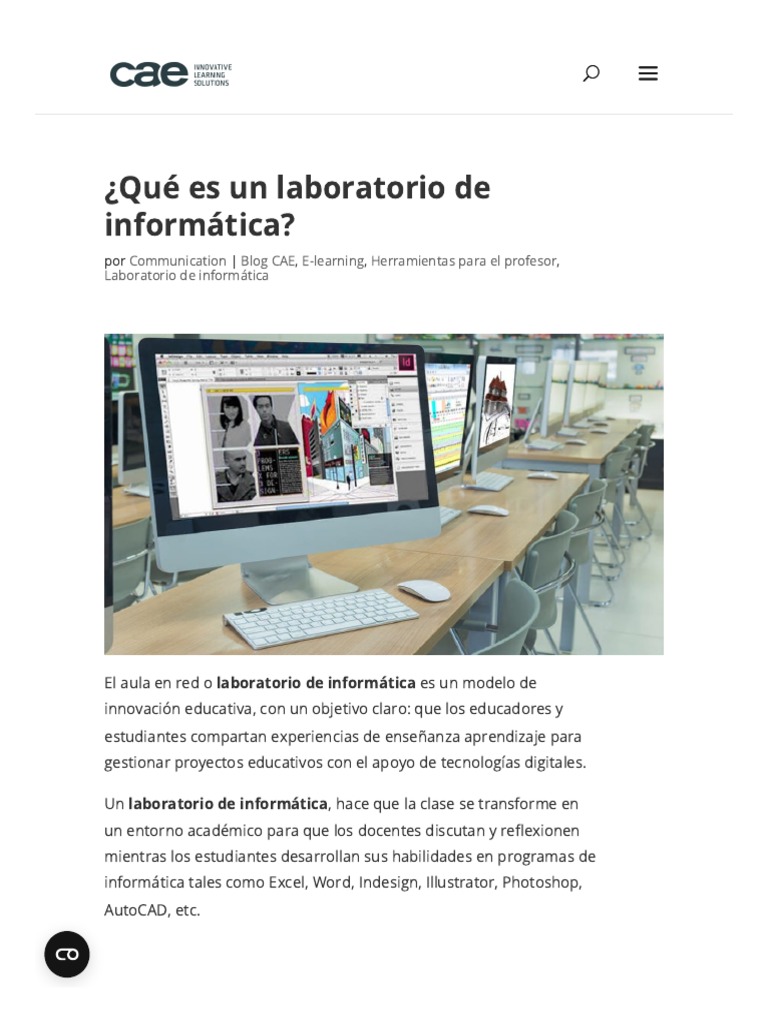 ¿Qué Es Un Laboratorio de Informática - CAE | PDF | Método de enseñanza ...