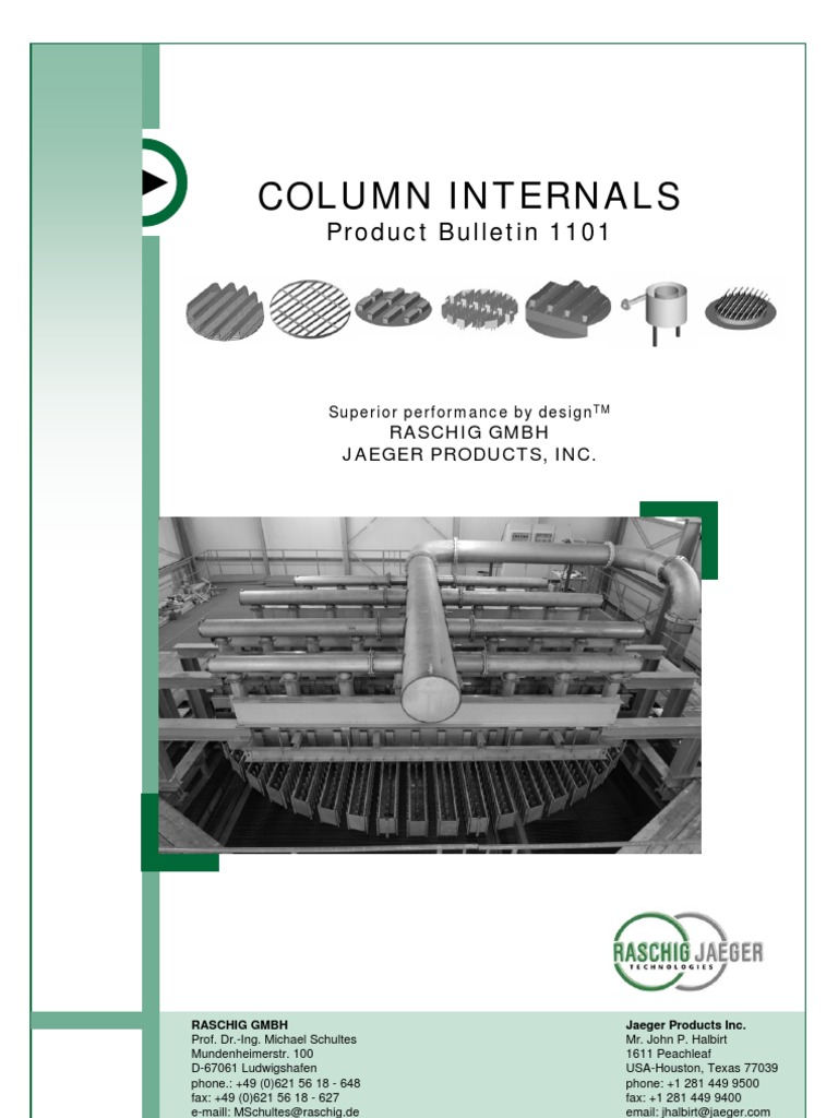 Info RASCHIG Column Internals-1101 | PDF | Structural Steel | Column