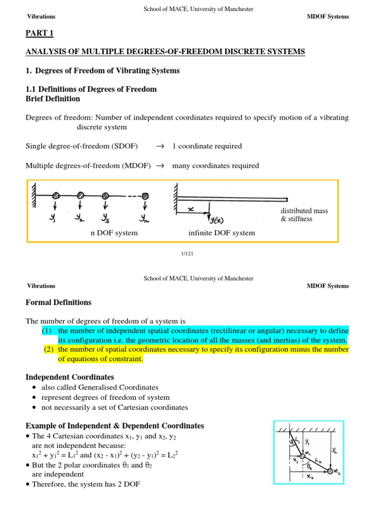 MDOF Vibration System Analysis | PDF | Eigenvalues And Eigenvectors ...